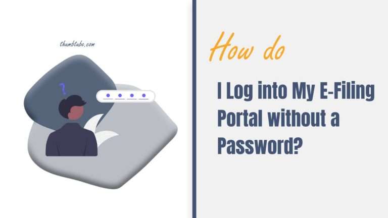 How Do I Log into My E-Filing Portal without a Password? - ThumbTube